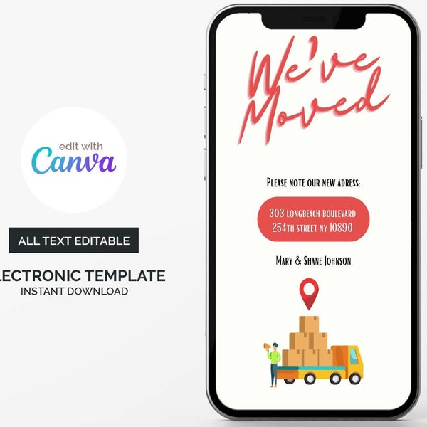 We Have Moved Cards - Etsy