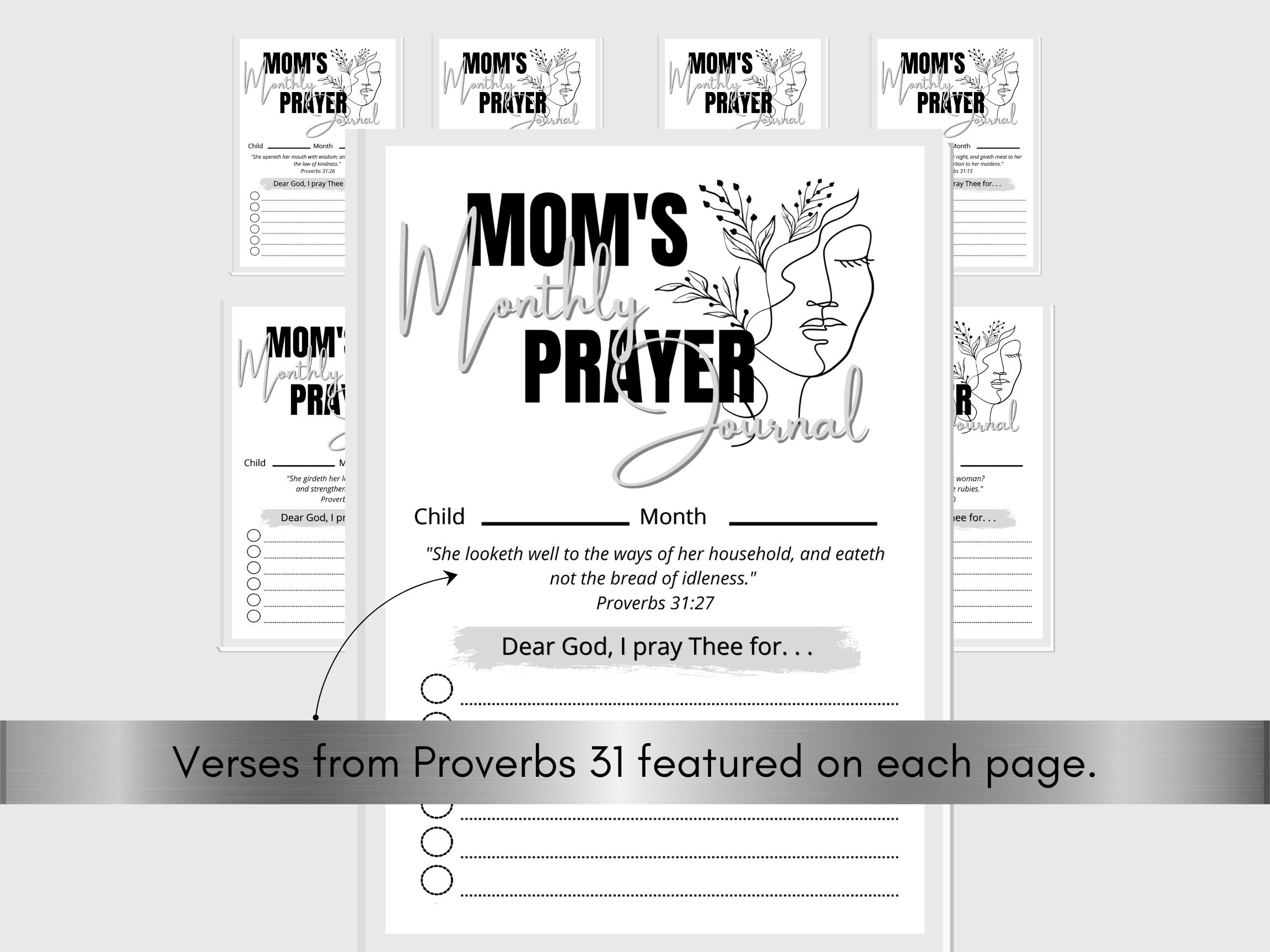 Moms Prayer Journal Printable Digital Prayer Journal for Mothers ...