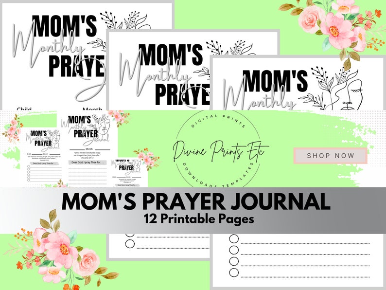 Moms Prayer Journal Printable Digital Prayer Journal for Mothers ...