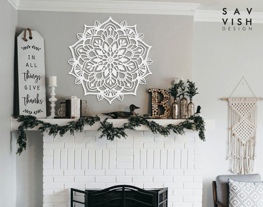 Mandala Metal Wall Art Home Decor GARUDASANA - Etsy