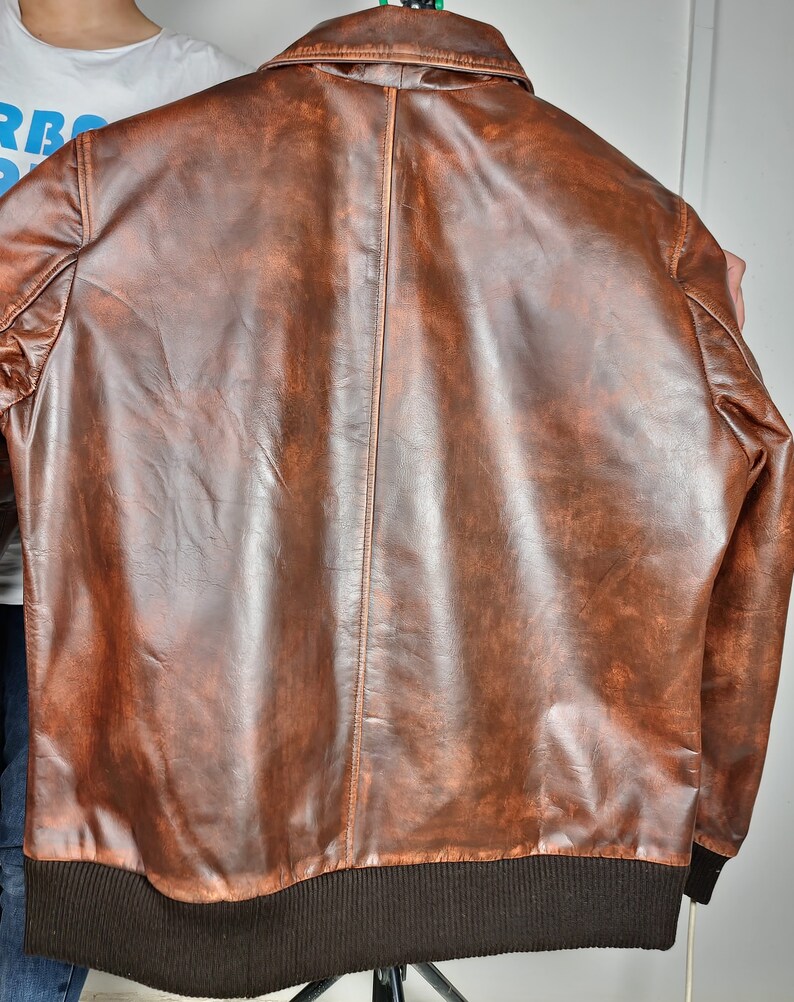 A2 Aviator Men's Leather Jacket, Pilot Style Distressed Brown WWII ...
