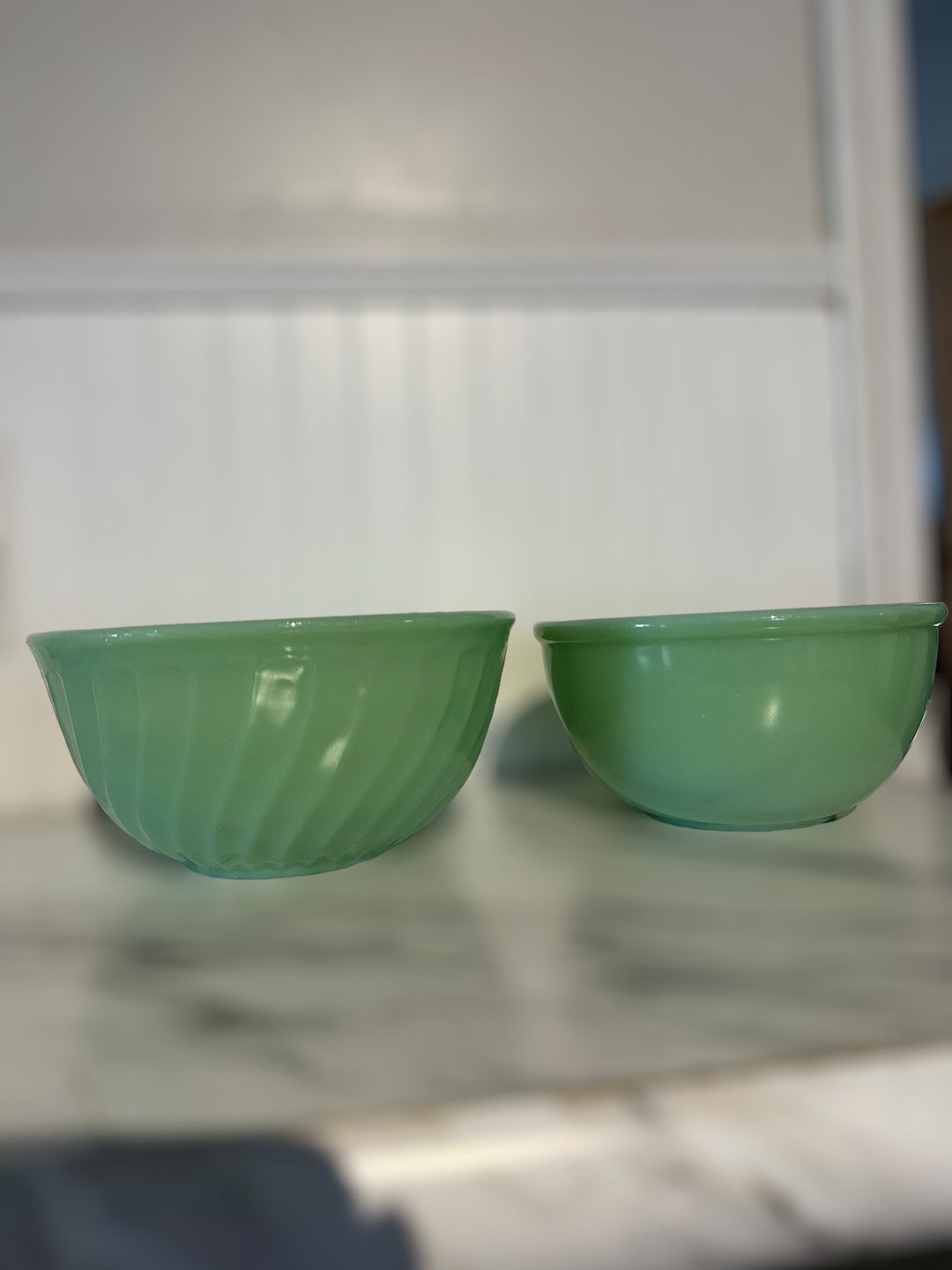 Vintage Jadeite Mixing Bowls by Fire King Jadeite Decor Vintage ...
