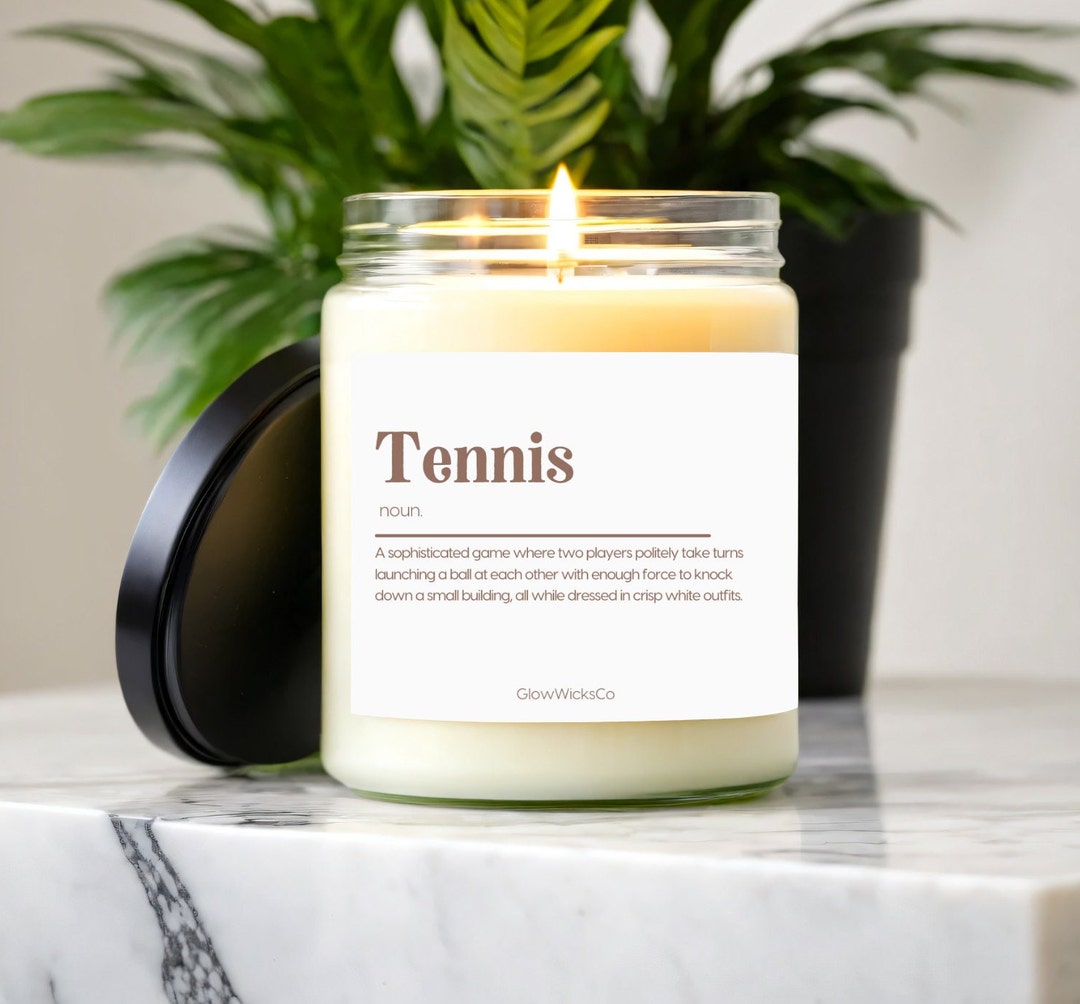 Tennis Gift Tennis Definition Candle Gift for Tennis Player Best Tennis ...