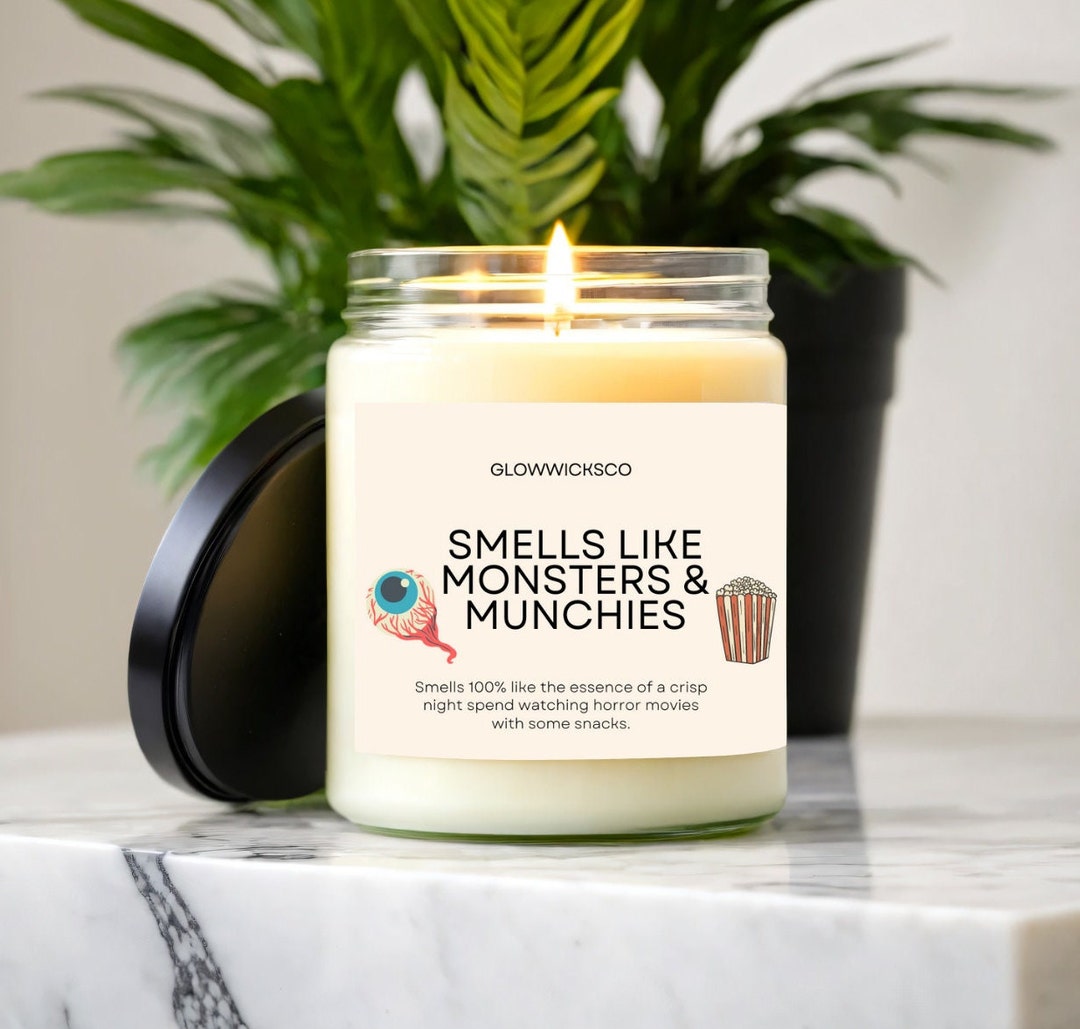 Smells Like Monsters and Munchies Horror Candle, Horror Movie Candle ...