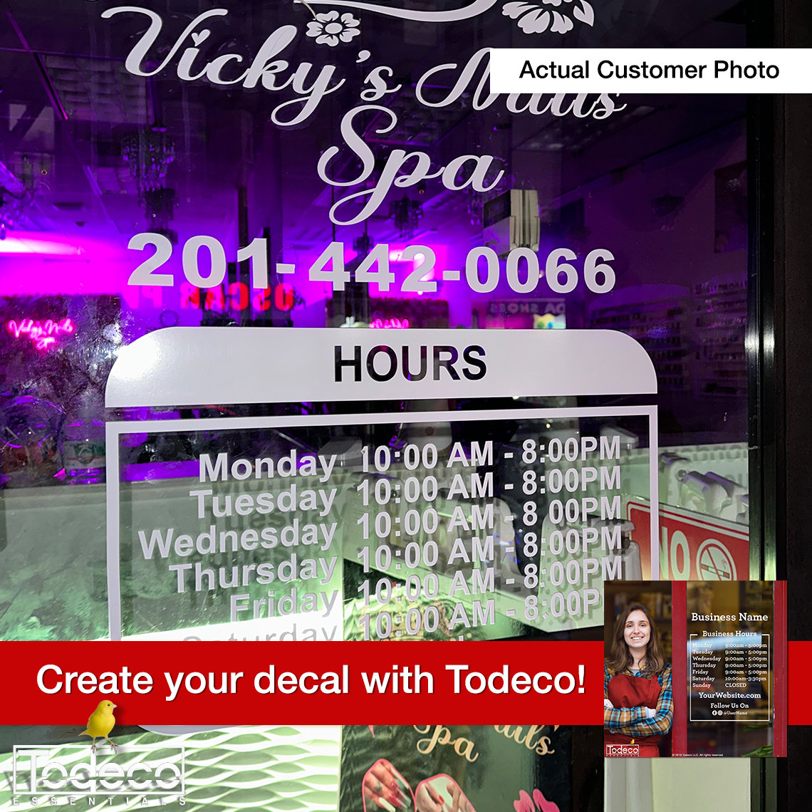 Customizable Window Decal Business Hours Window Decal Custom - Etsy