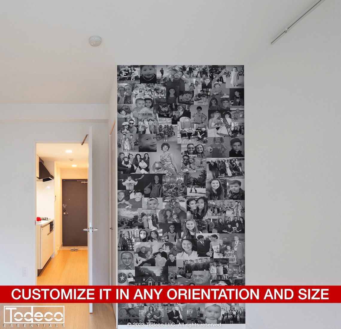 Family Wall Collage, Custom Picture Mural, Family Wall Mural, Photo ...