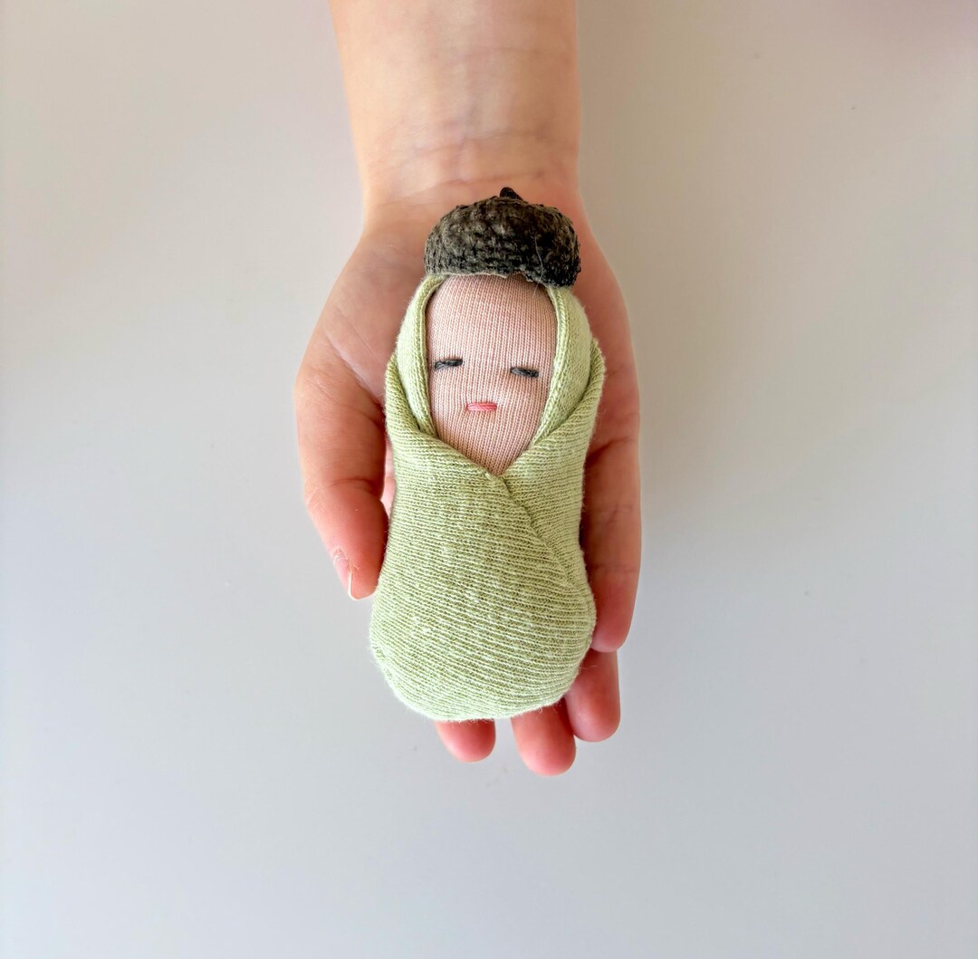 Pocket Doll Acorn Baby Waldorf Montessori Open Ended Play Toy for Kids ...