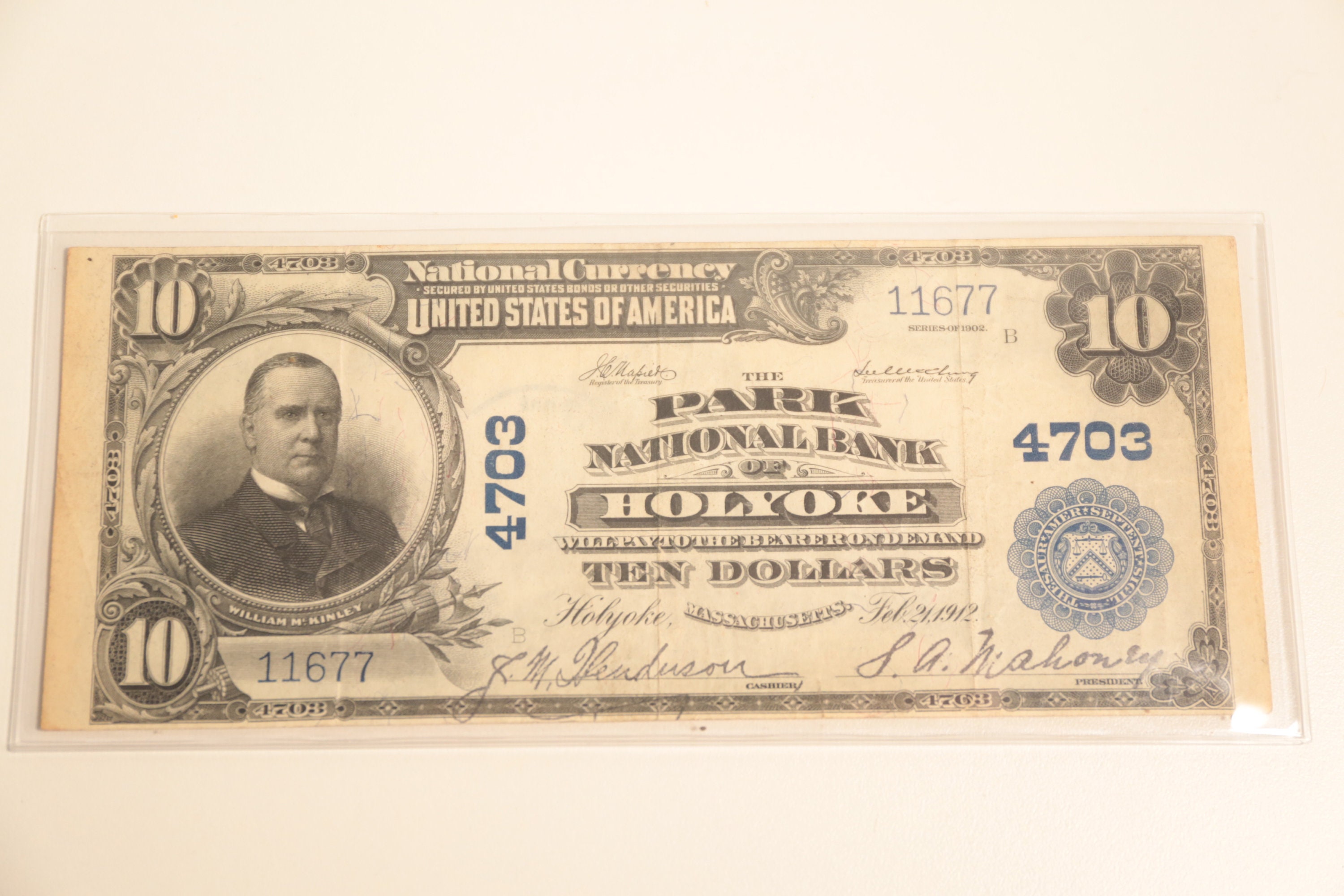 1902 10 Dollar Bill: Park National Bank of Holyoke - Etsy