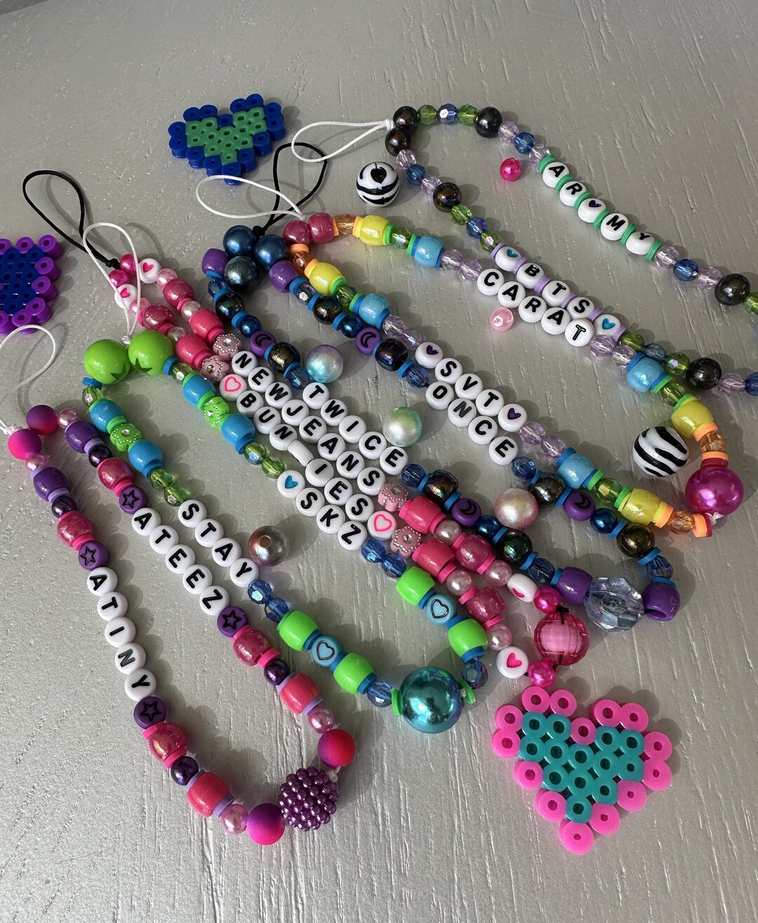 Custom Kpop Beaded Lightstick Strap / Phone Charm ready to Customize ...