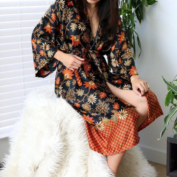 Silk Kimono Robe - Etsy