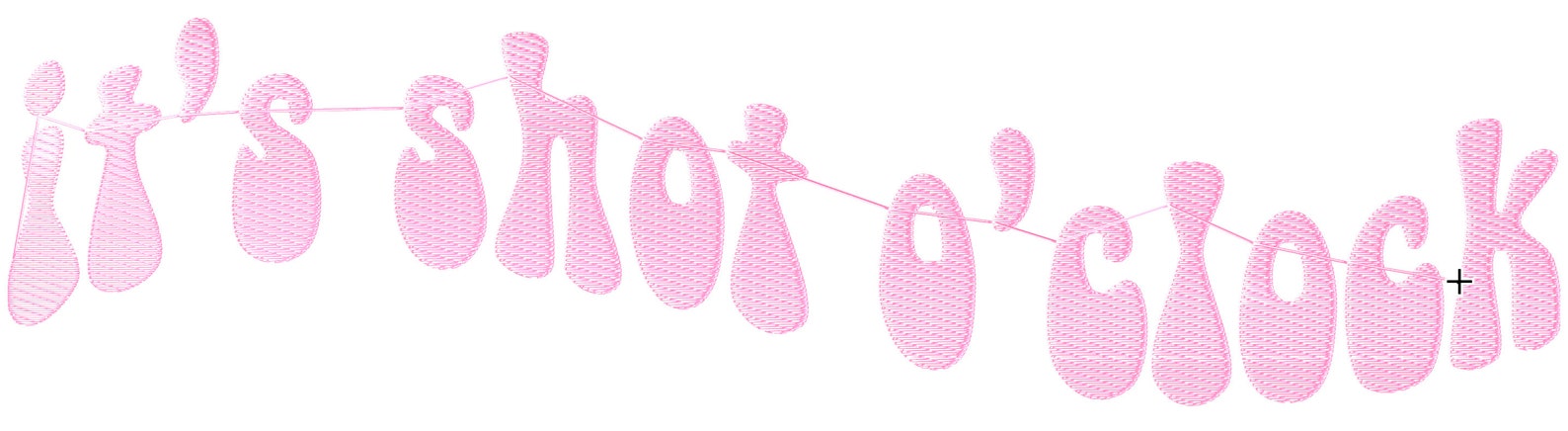 It's Shot O'clock Machine Embroidery File | Summer Party Embroidery ...