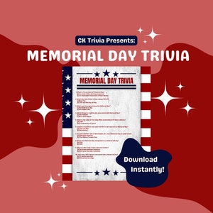 Memorial Day Trivia Game for Families, Memorial Day Trivia for Kids ...