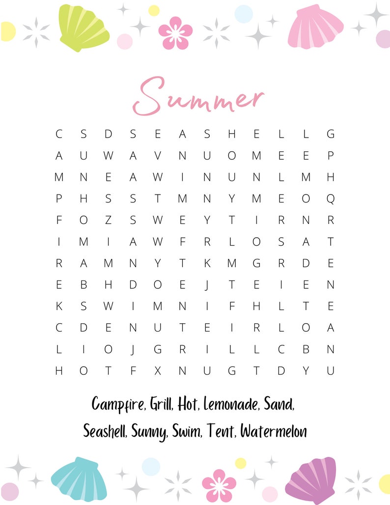 Seasons Word Search Bundle 4 Puzzles Spring Summer Fall - Etsy