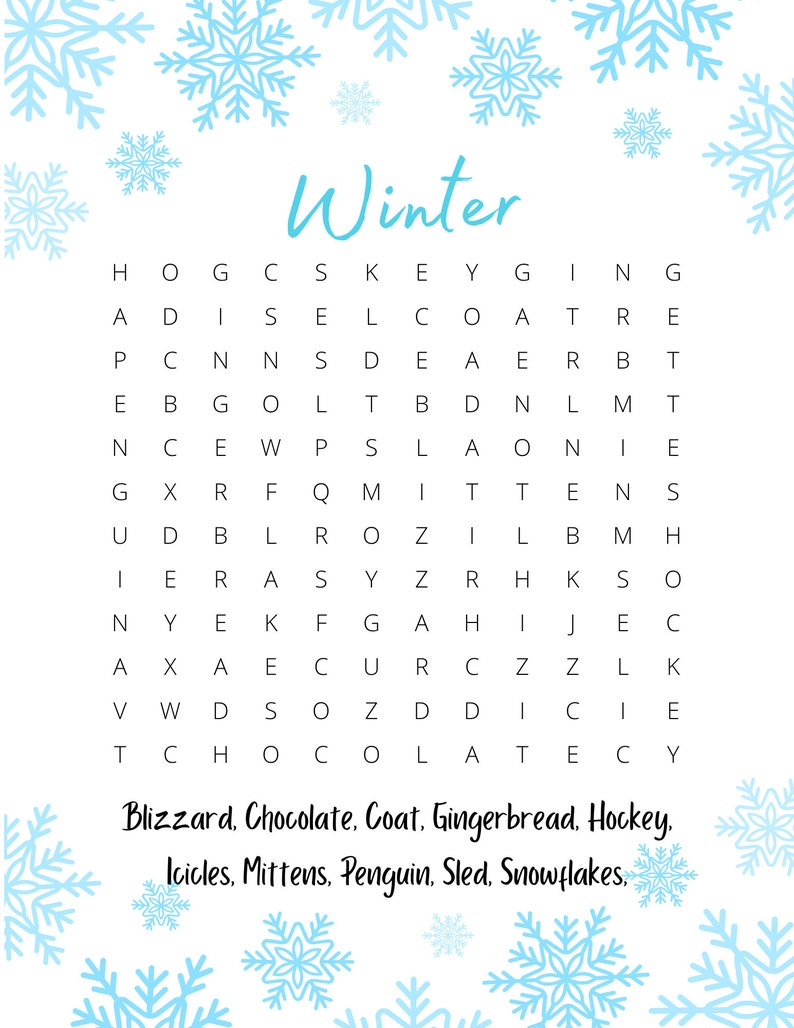 Seasons Word Search Bundle 4 Puzzles Spring Summer Fall - Etsy