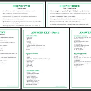 Pub Trivia Bundle: 3 Games, 15 Rounds, & 150 Questions! - Etsy