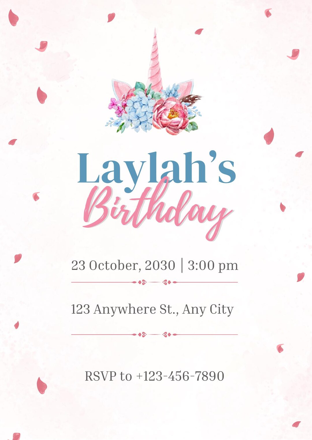 Unicorn Horn Invitations - Etsy