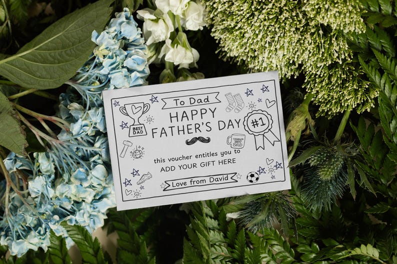 Editable Father's Day Certificate Template - Printable Digital Gift ...
