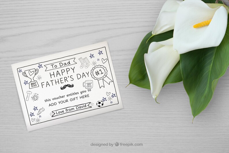 Editable Father's Day Certificate Template - Printable Digital Gift ...