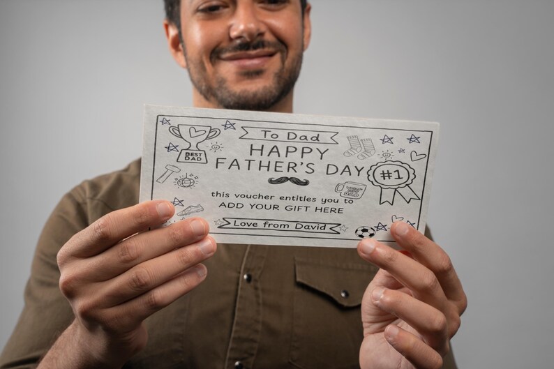 Editable Father's Day Certificate Template - Printable Digital Gift ...