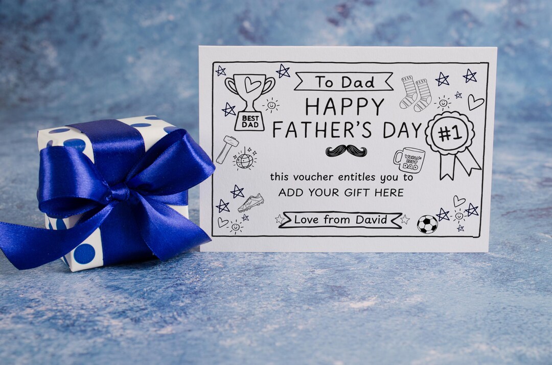 Editable Father's Day Certificate Template - Printable Digital Gift ...
