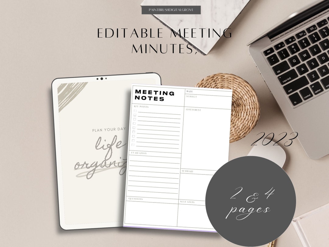 Streamline Your Meetings Wimeeting Notes Template: Editable,efficient ...