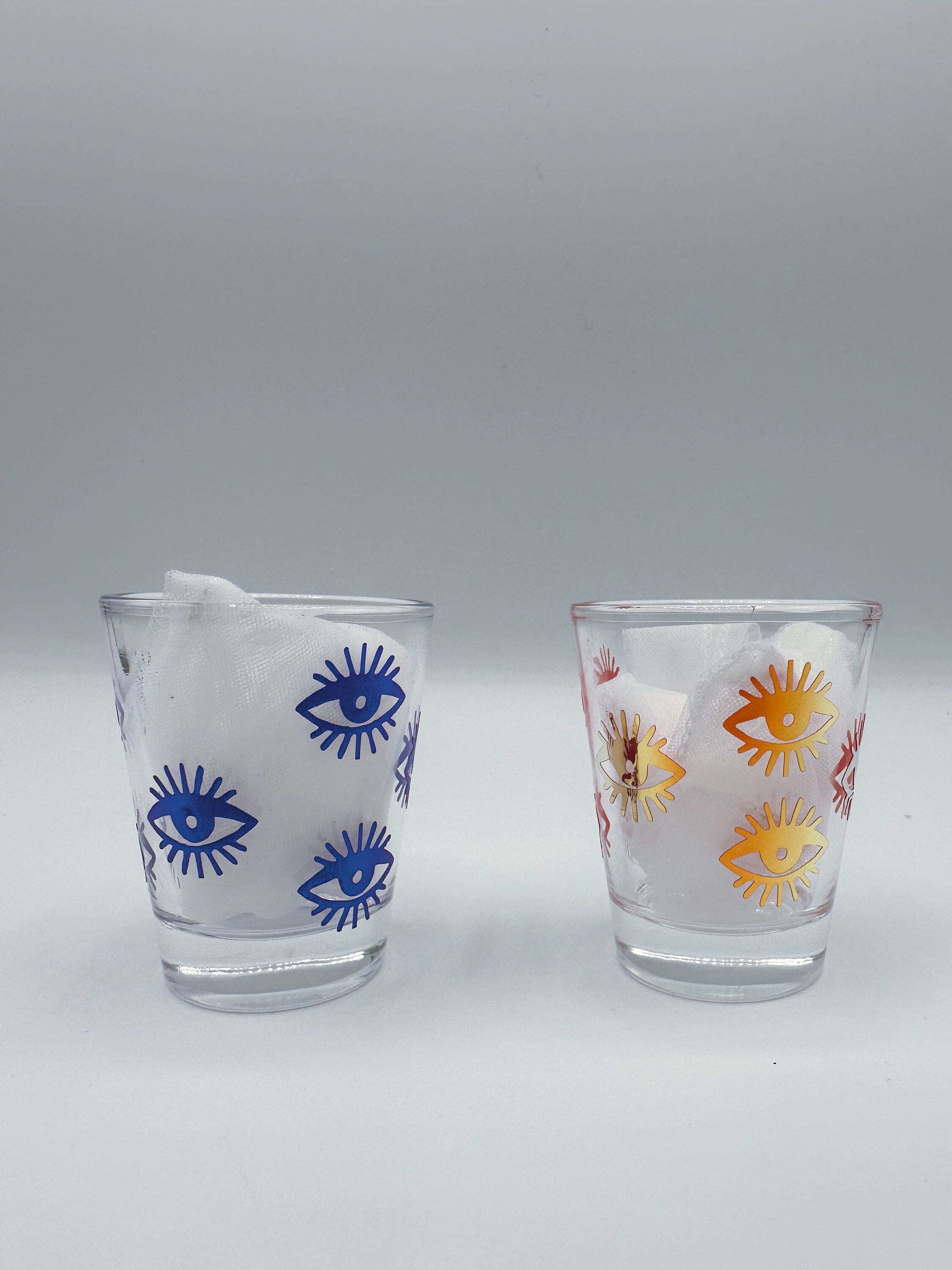 Custom Evil Eye Shot Glass, Third Eye Shot Glass, Bachelorette Shot ...