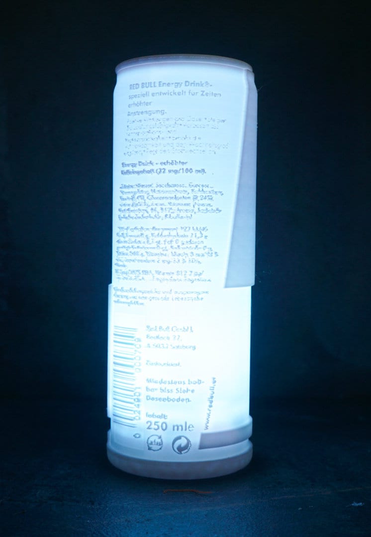 The Red Bull Can Lamp: the Perfect Lighting for the Real Red Bull Fan ...