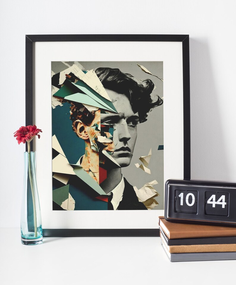 Half-faced Downloadable Art PRINTABLE Wall Art Digital Prints Abstract ...