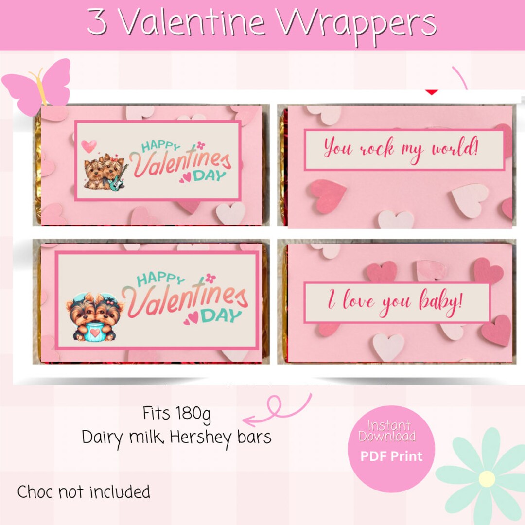 Dog Themed Chocolate Bar Wrapper, Candy Bar Wrapper, Gift for Her ...