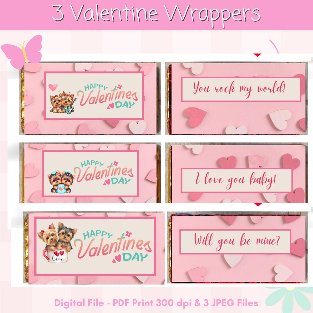 Dog Themed Chocolate Bar Wrapper, Candy Bar Wrapper, Gift for Her ...