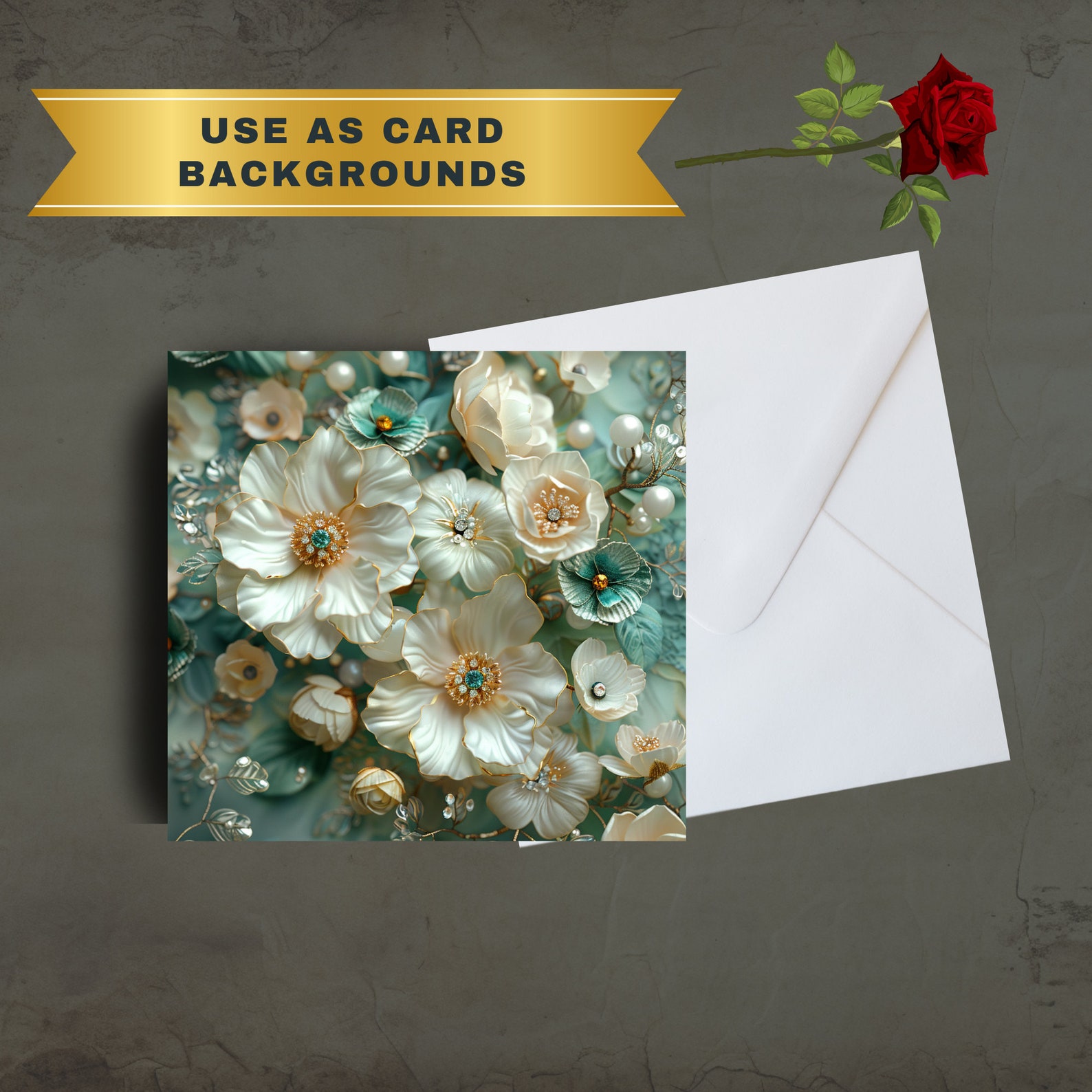 Emerald Envy Digital Paper, Emerald Green Paper, Digital Paper, Emerald ...