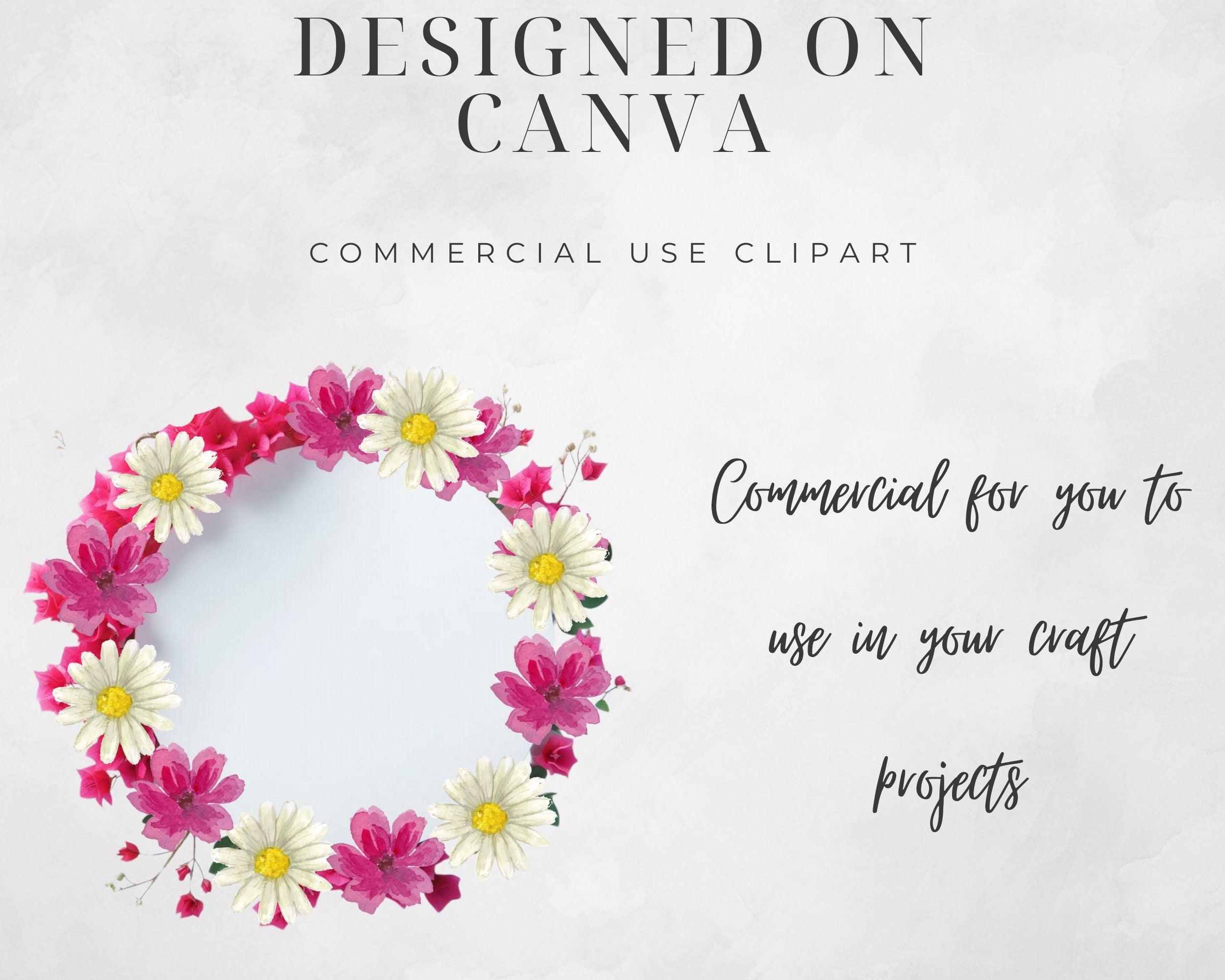 Commercial Use PNG Watercolour Floral Clipart Frame Border, Flower ...
