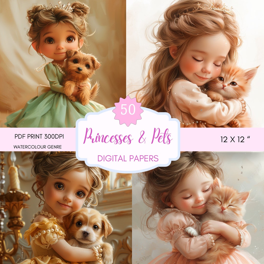 Princess Digital Paper, Digital Princess, Princess Tiana Digital Paper ...