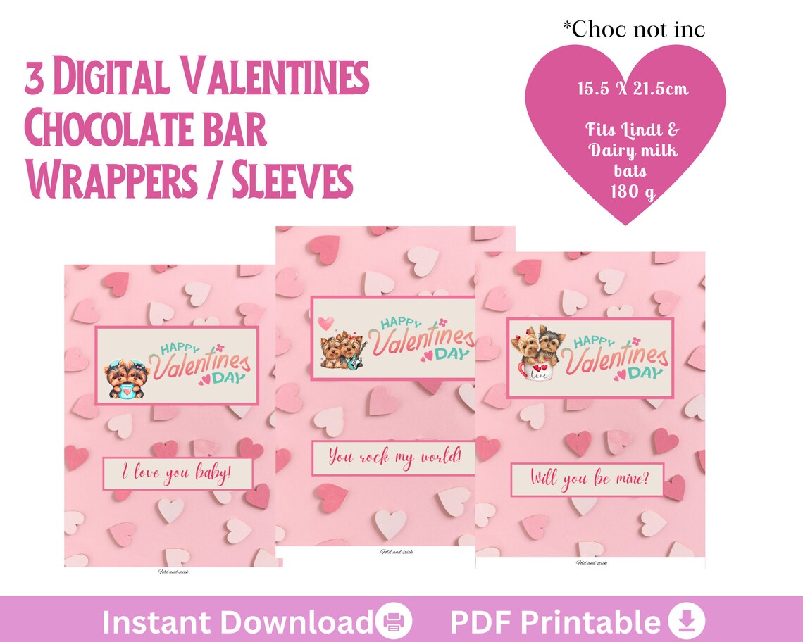 Dog Themed Chocolate Bar Wrapper, Candy Bar Wrapper, Gift for Her ...