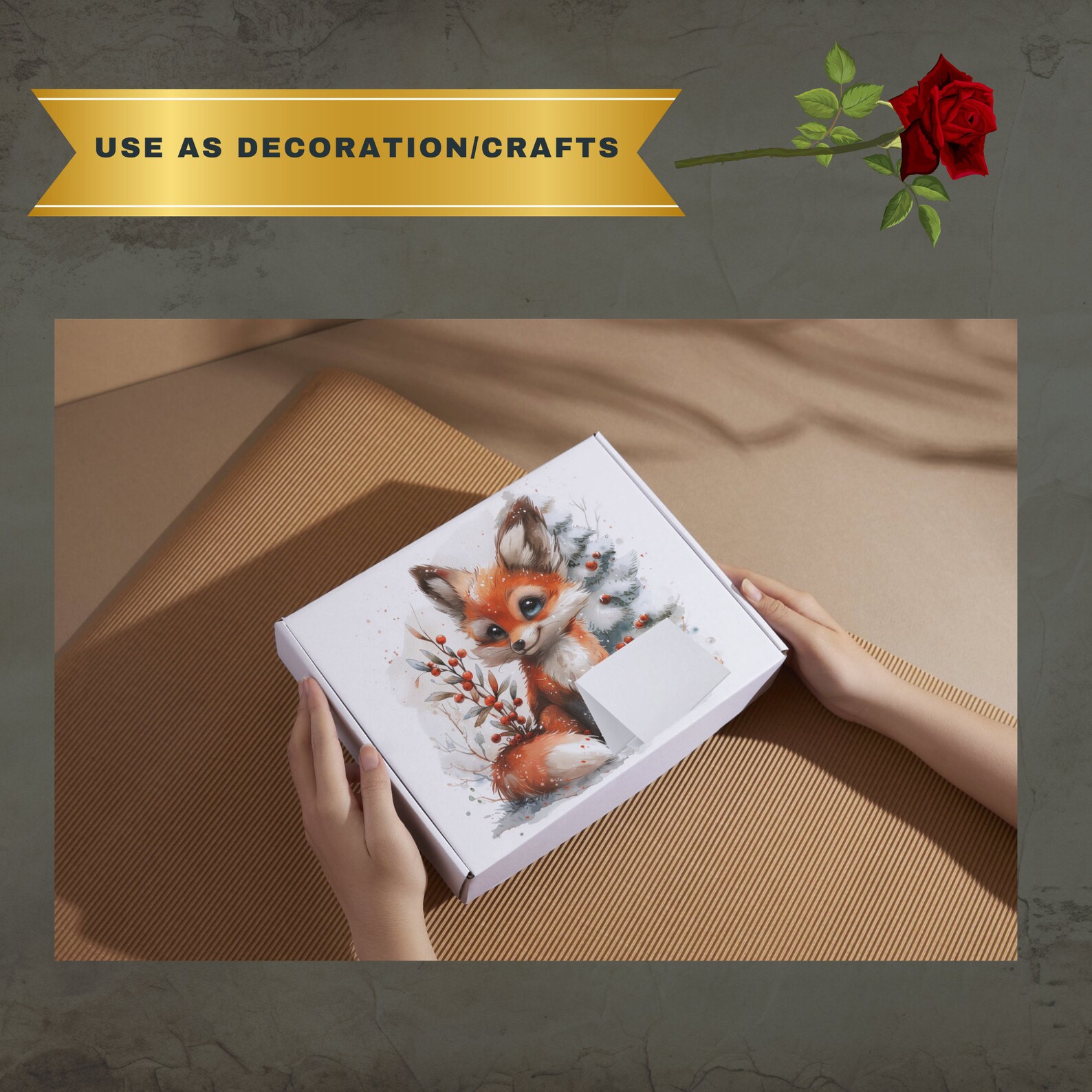 Woodland & Christmas Digital Paper, Digital Paper Christmas the Paper ...