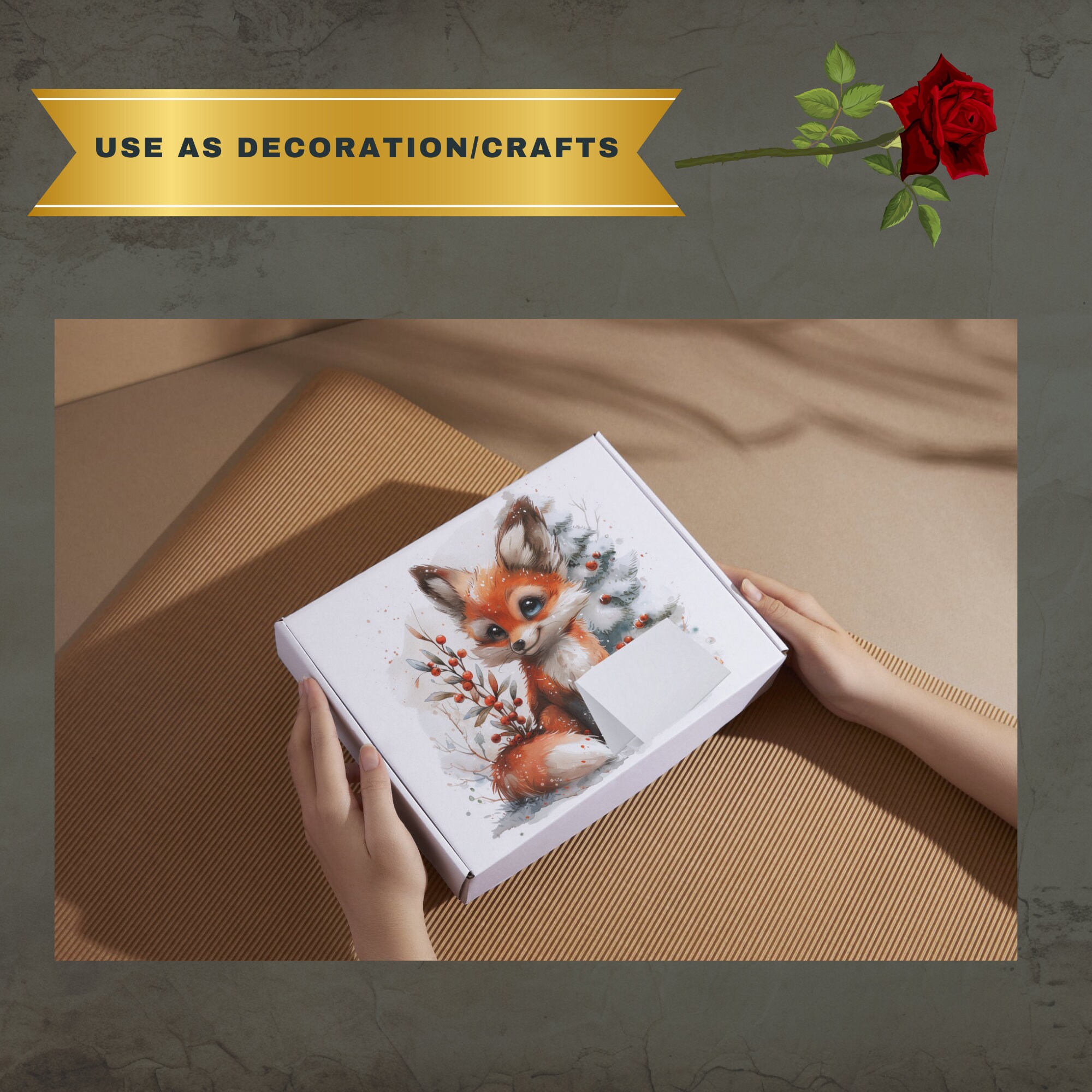 Woodland & Christmas Digital Paper, Digital Paper Christmas the Paper ...