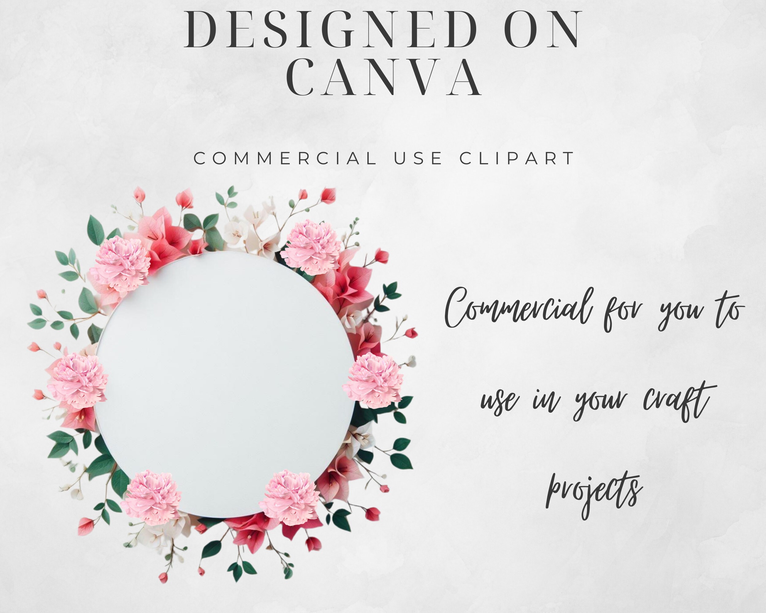 Commercial Use PNG Watercolour Floral Clipart Frame Border, Flower ...