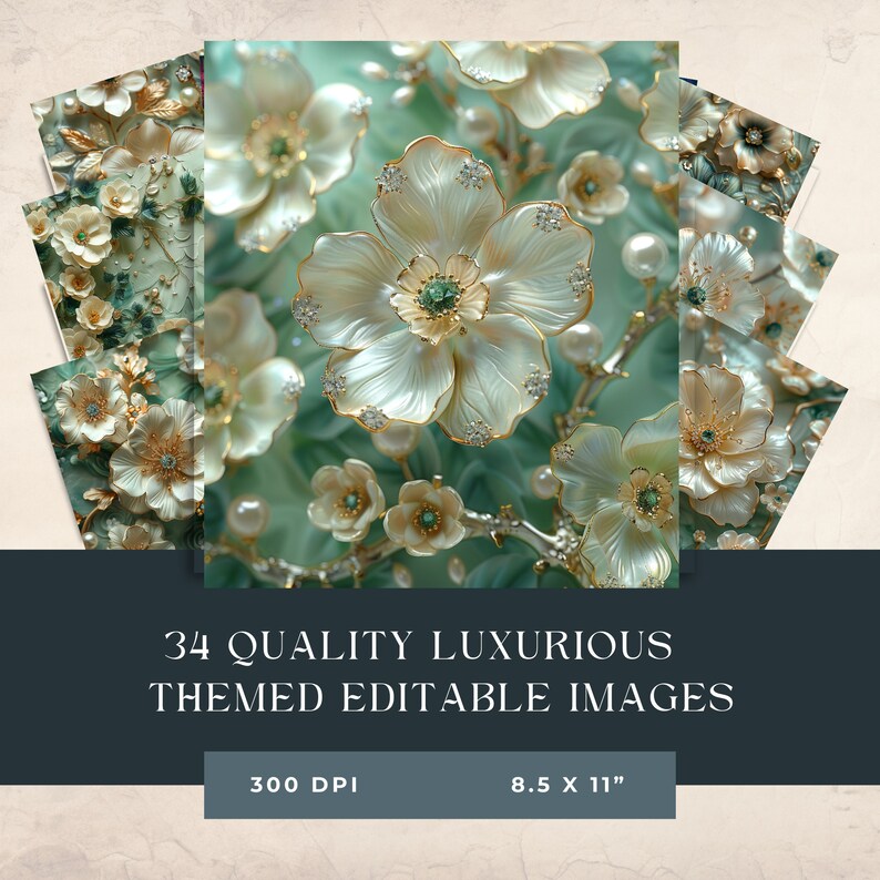 Emerald Envy Digital Paper, Emerald Green Paper, Digital Paper, Emerald ...