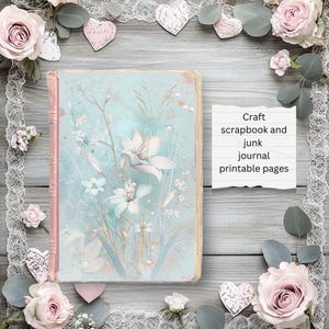 Iridescent Blue Editable Backgrounds for Junk Journals and Weddings ...