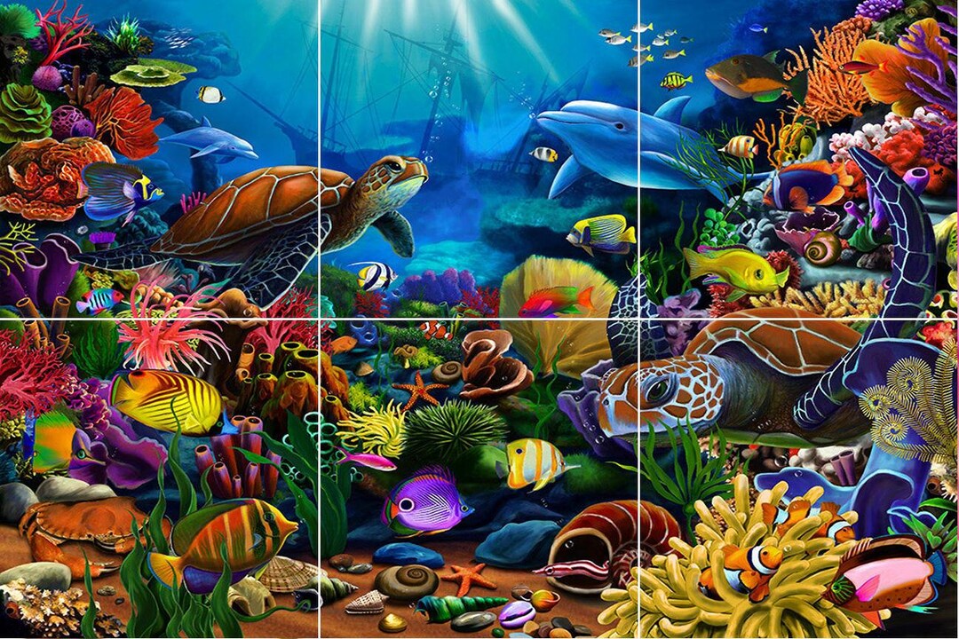 Ceramic Tile Art Print Mural Backsplash Medallion Kitchen, Outdoor ...