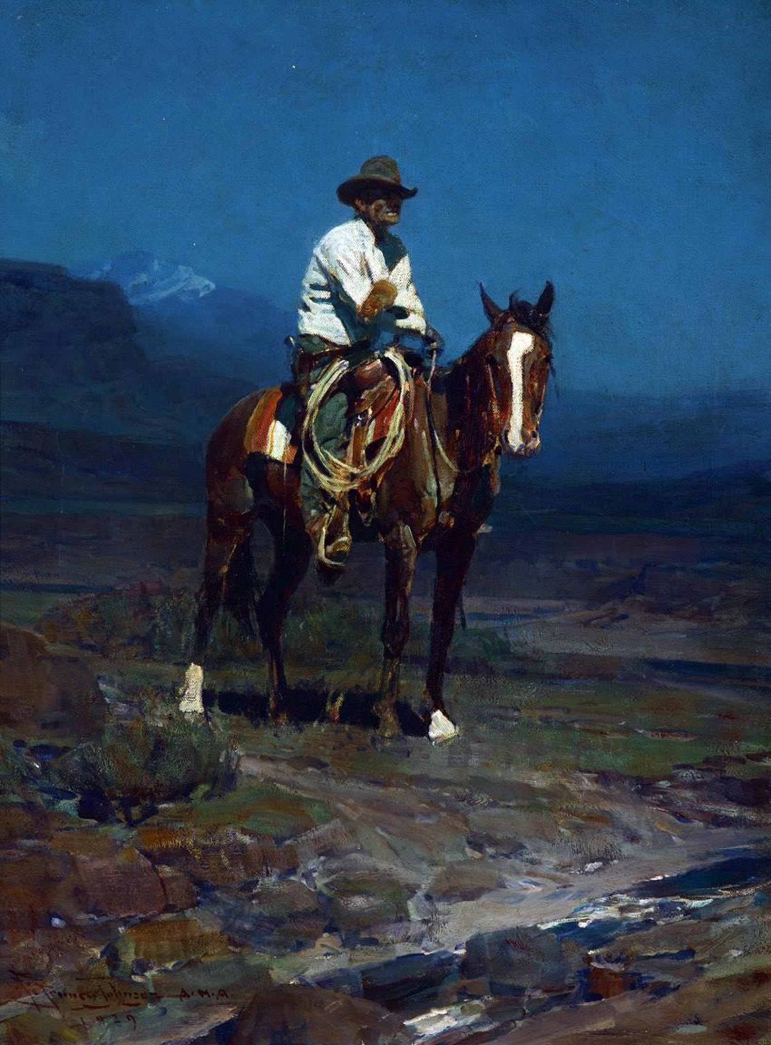 Framed Canvas Fine Art Print Giclee or Poster. Frank Tenney Johnson ...