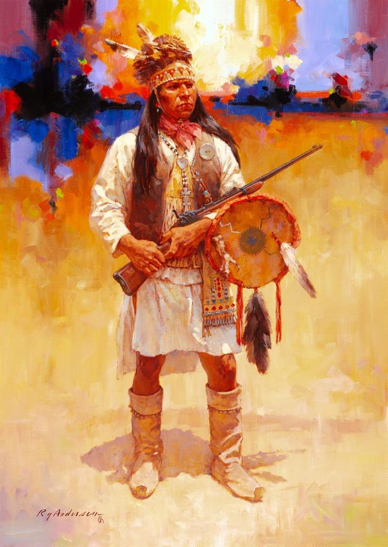 Framed Canvas Art Print Giclee or Poster. Apache Honor Apache Pride ...