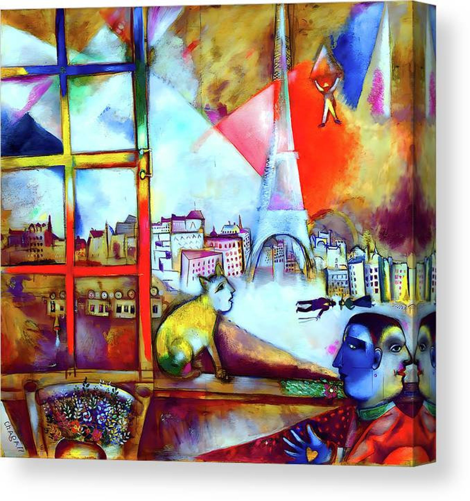 Marc Chagall - Paris Through the Window Canvas Print Canvas Print ... Marc Chagall - Paris Through the Window Canvas Print Canvas Print ...
