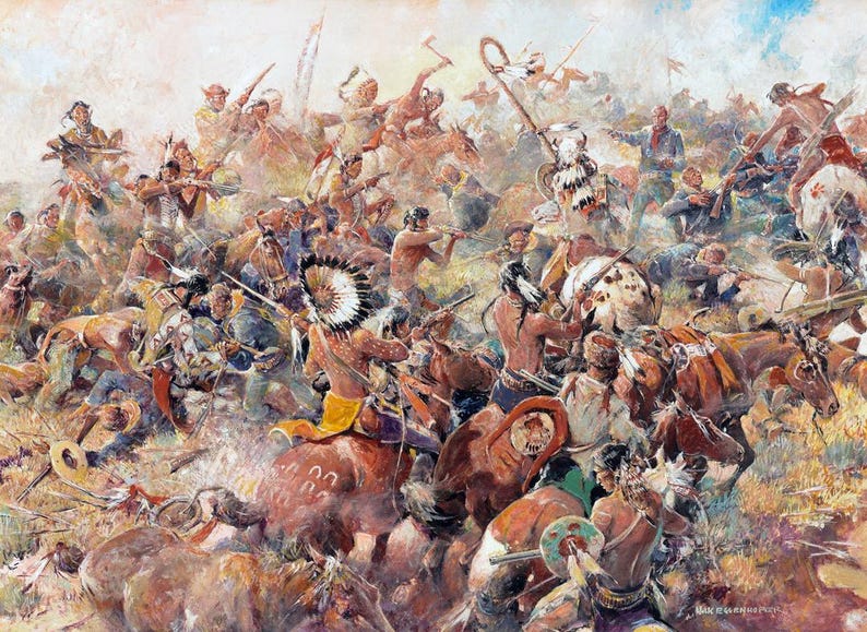 Framed Canvas Art Print Giclee or Poster. Nick Eggenhofer. Custer's ...
