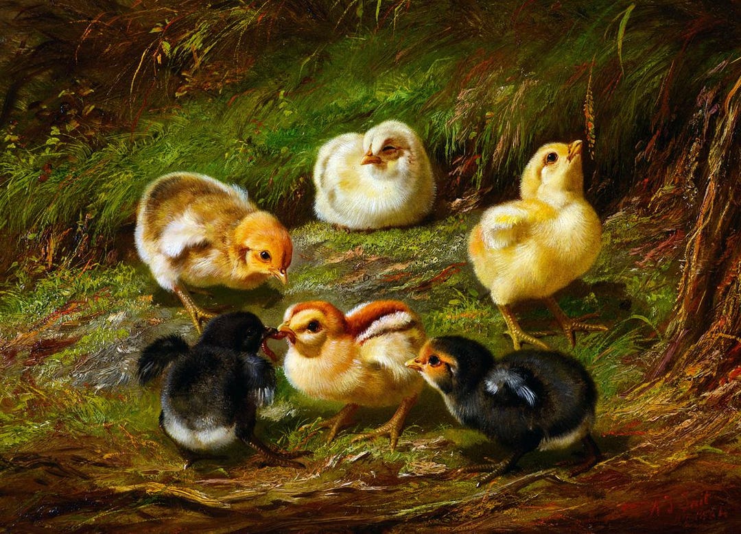 Ceramic Tile Mural Accent Kitchen Backsplash Medallion. Chickens Chicks ...