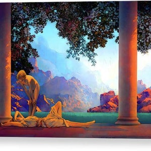 Maxfield Parrish - Daybreak Canvas Print Glicee Stretched Premium ...
