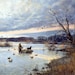 Framed Canvas Art Print Giclee or Poster. Abbett. Leeper Lake, Bird ...