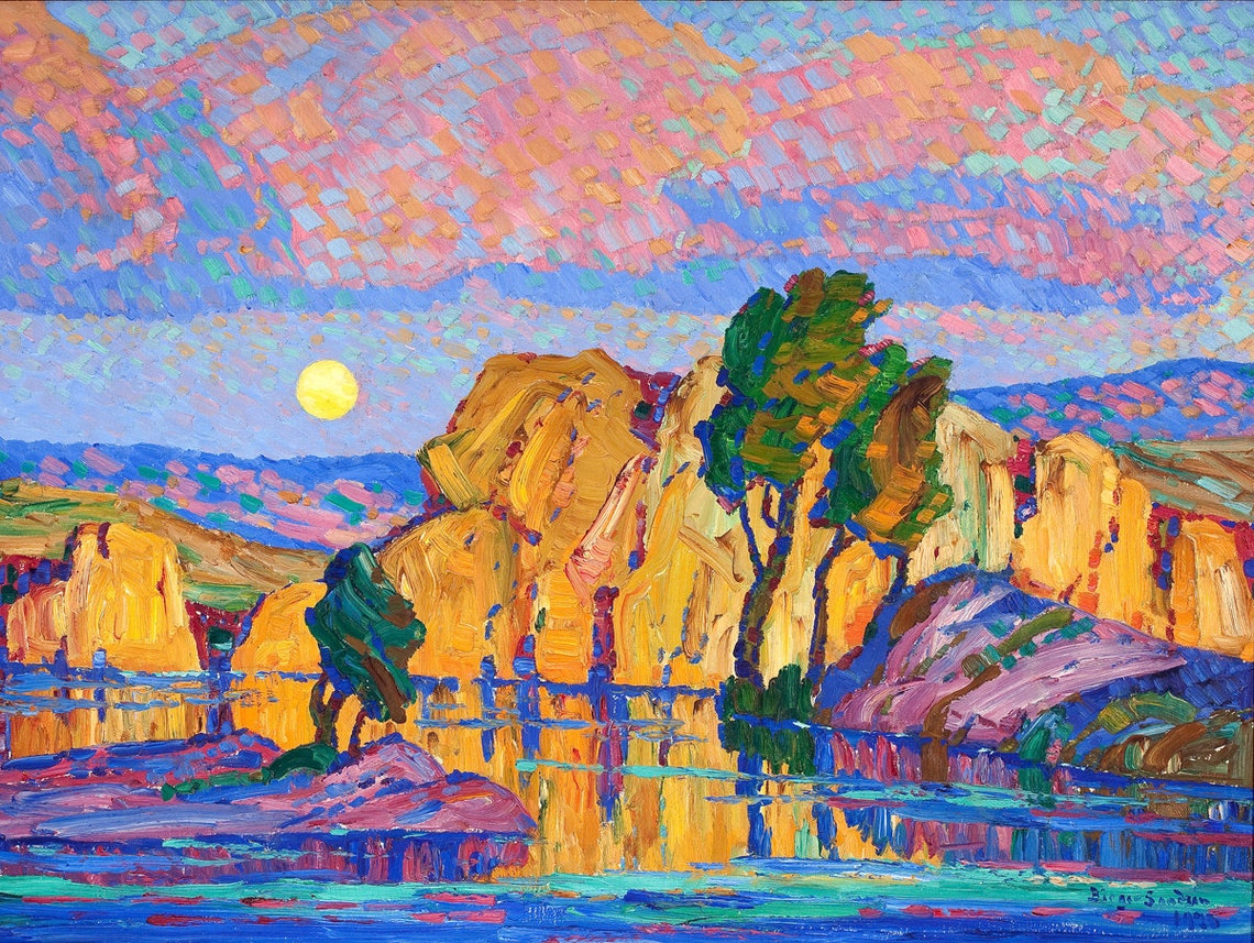 24"x18" BIRGER SANDZÉN Late Moon Rising Wild Horse Creek Ultra Premium ...