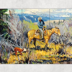 Ceramic Tile Art Print Mural Backsplash Medallion Kitchen, Outdoor ...