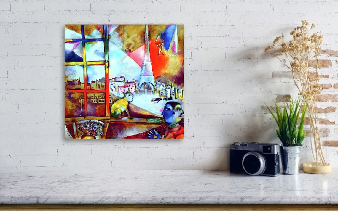 Marc Chagall - Paris Through the Window Canvas Print Canvas Print ...